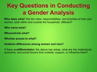 Gender analysis Survey | PPTX