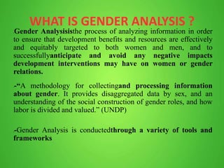 Gender analysis Survey | PPTX