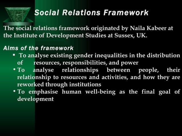 Gender Analysis Framework & Planning (B.R. Siwal) | PPT