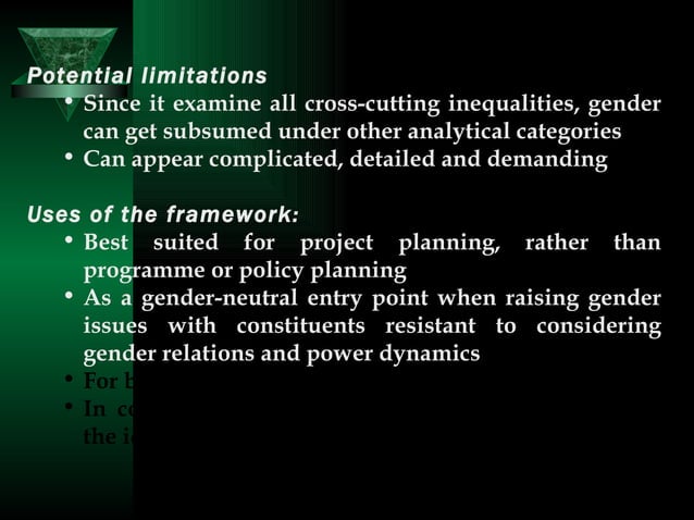 Gender Analysis Framework & Planning (B.R. Siwal) | PPT