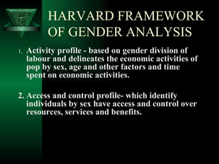 Gender Analysis Framework & Planning (B.R. Siwal) | PPT | Free Download