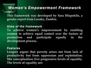 Gender Analysis Framework & Planning (B.R. Siwal) | PPT