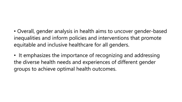 GENDER ANALYSIS IN - HEALTH.pptx