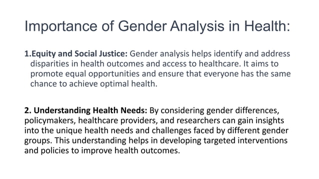 GENDER ANALYSIS IN - HEALTH.pptx