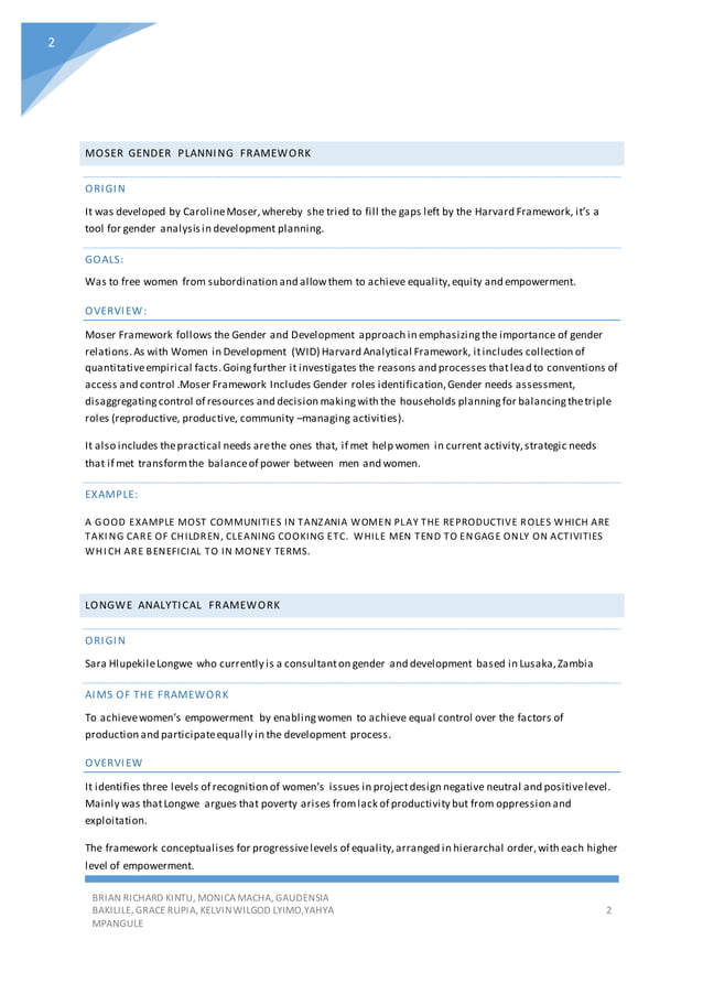 Gender analytical framework | DOCX