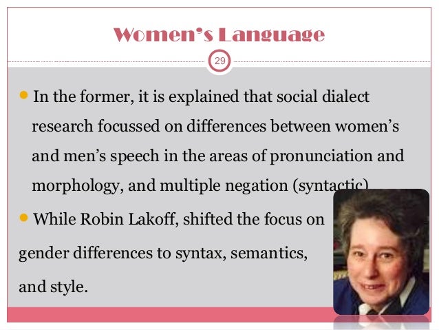 Influence Of Sex And Age On Language Use