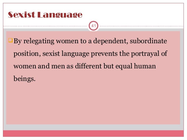 Influence Of Sex And Age On Language Use