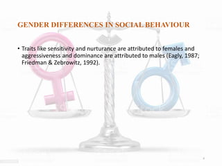 gender and behavior in psychology behavior pptx | PPTX