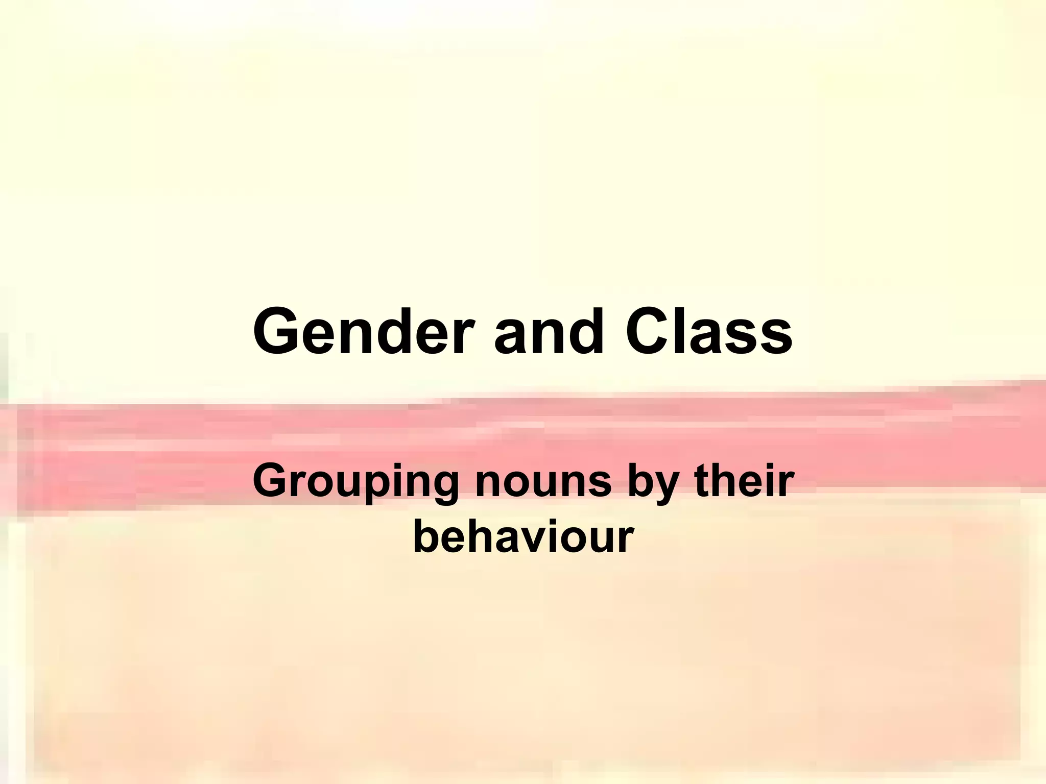 Gender And Class2 | PPT