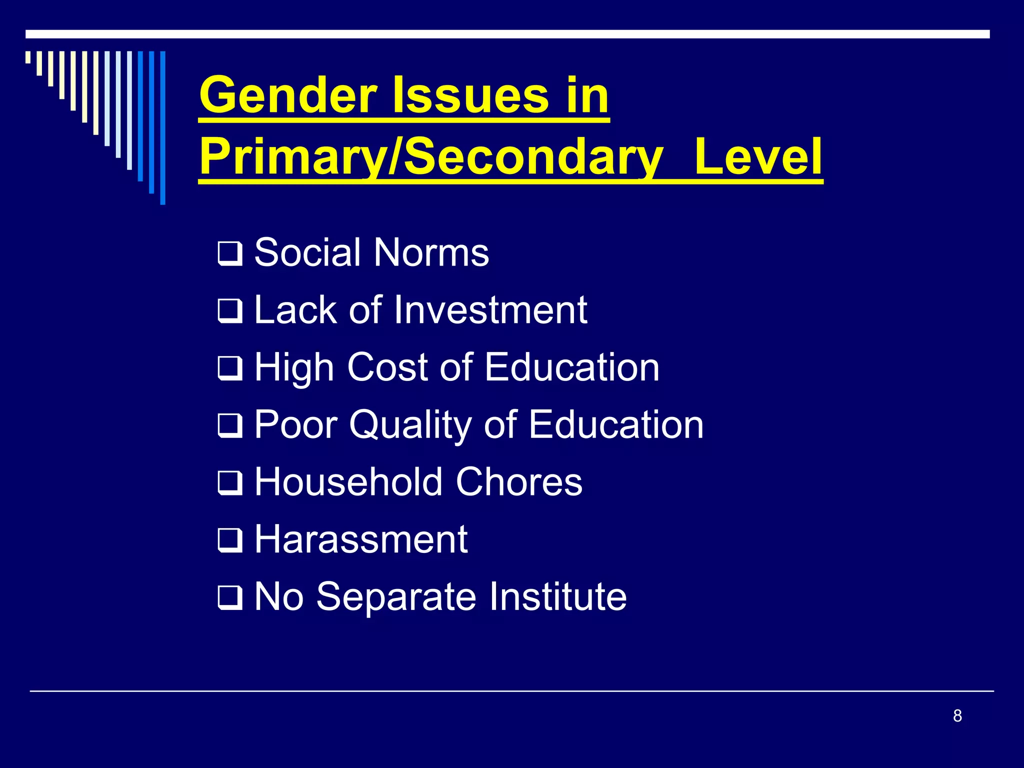 Gender and contemporary issues in education | PPT