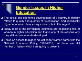 Gender and contemporary issues in education | PPT