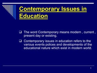 Gender and contemporary issues in education | PPT