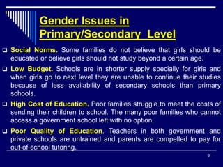 Gender and contemporary issues in education | PPT