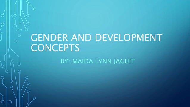Gender and development | PPT