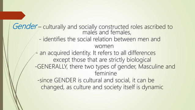 Gender and Development.pptx | Reproductive Health | Diseases and Conditions