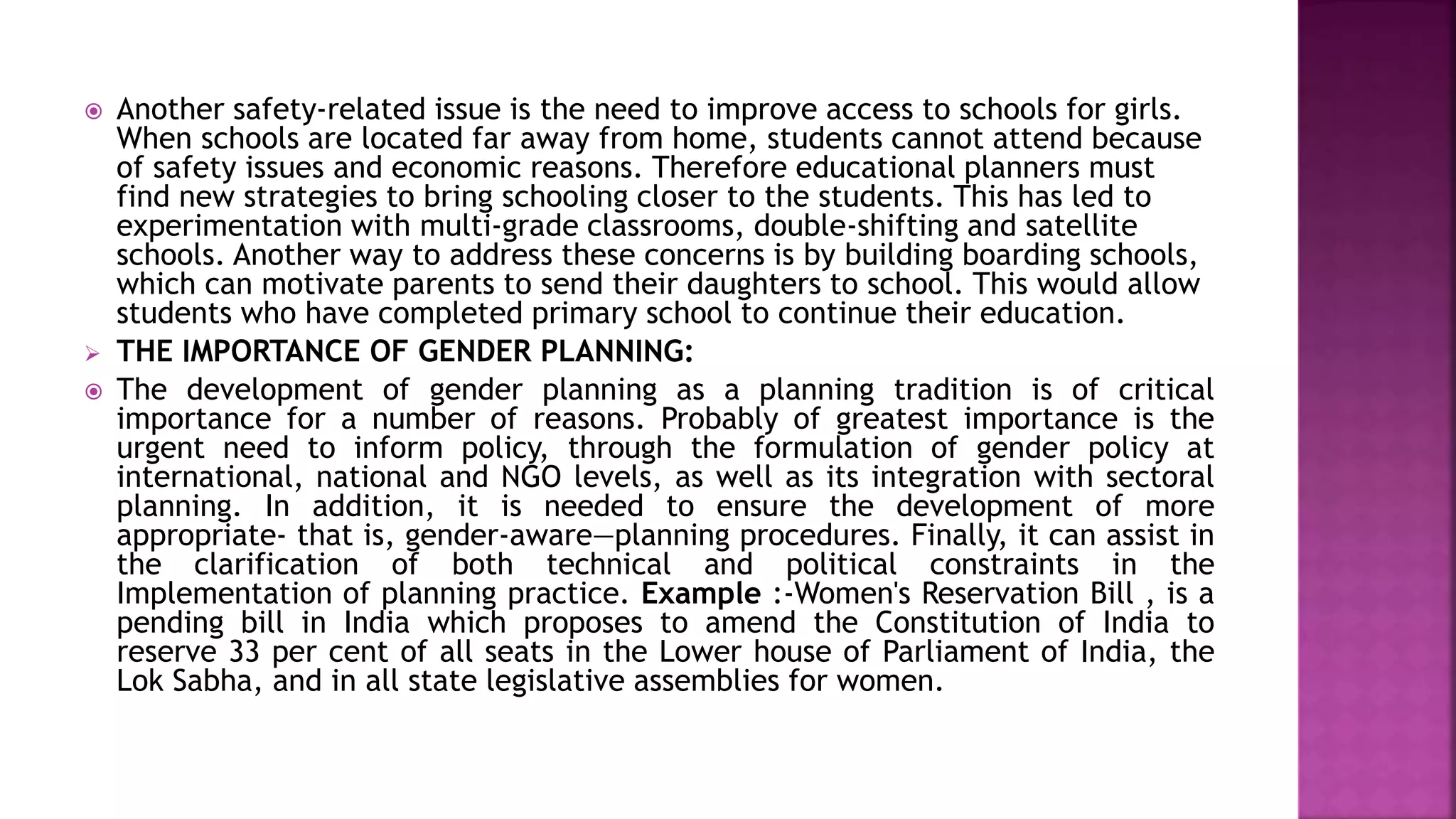 Gender and development planning | PPTX