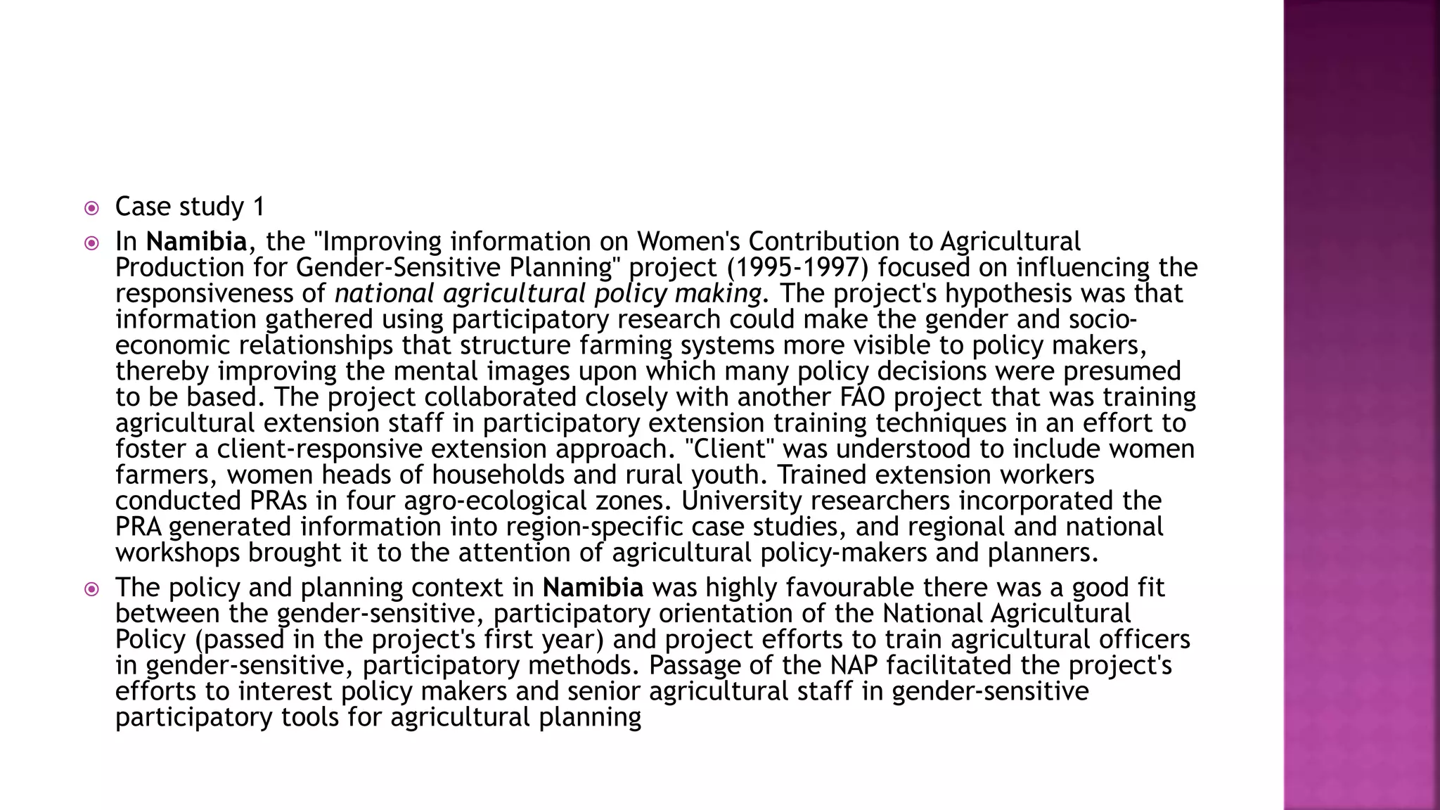 Gender and development planning | PPTX