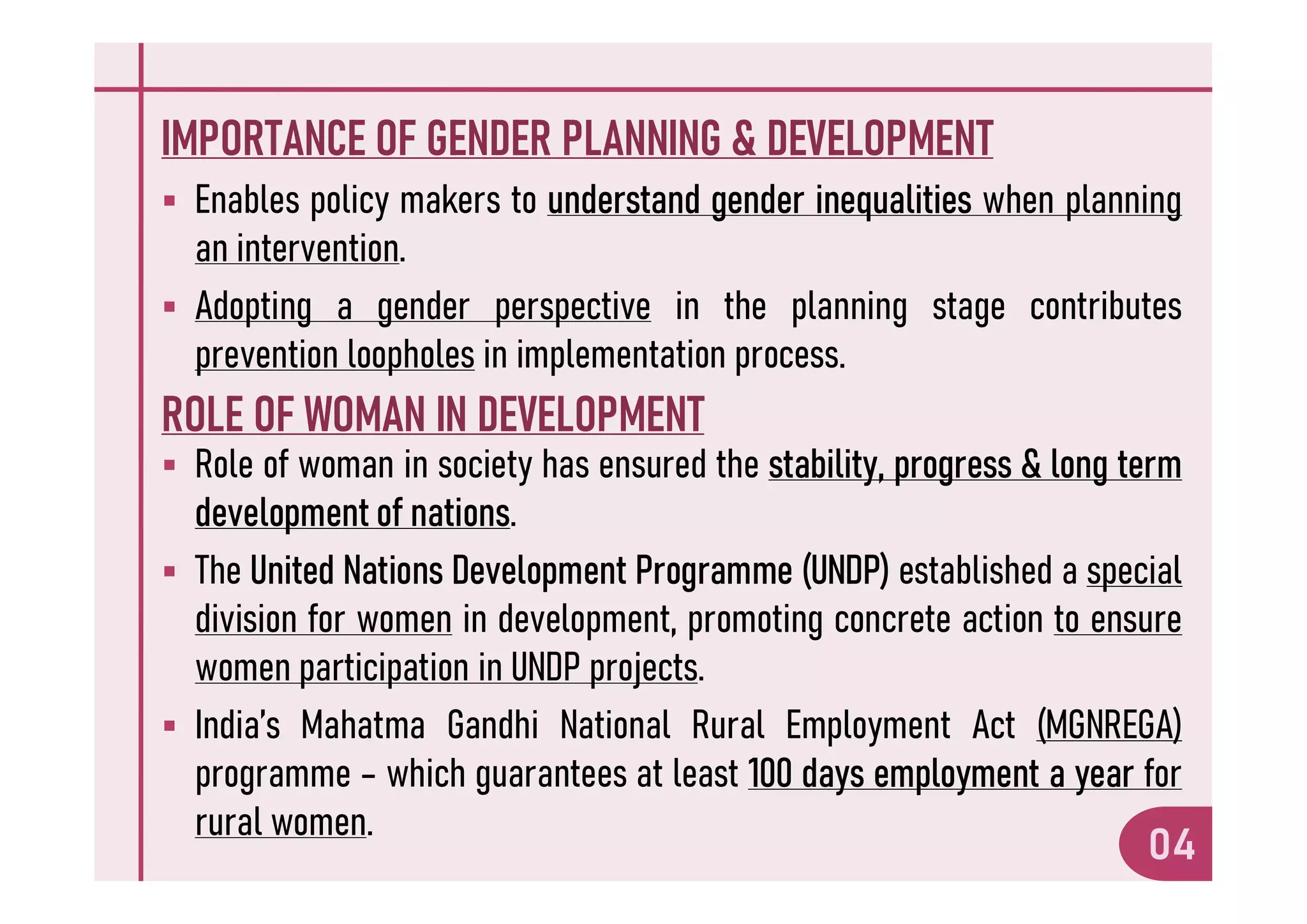Gender and development planning | PDF