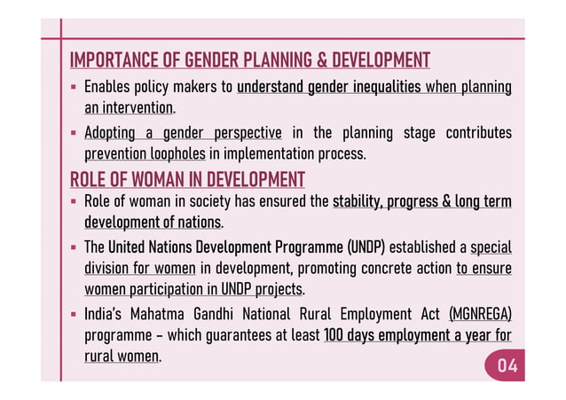 Gender and development planning | PDF