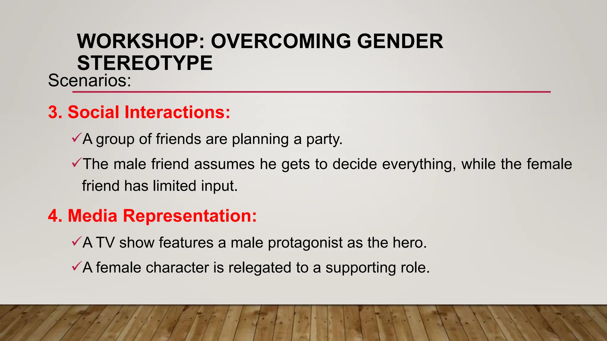 Gender and Development Workshops for Training | PPTX