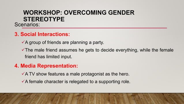 Gender and Development Workshops for Training | PPTX