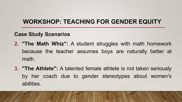Gender and Development Workshops for Training | PPTX