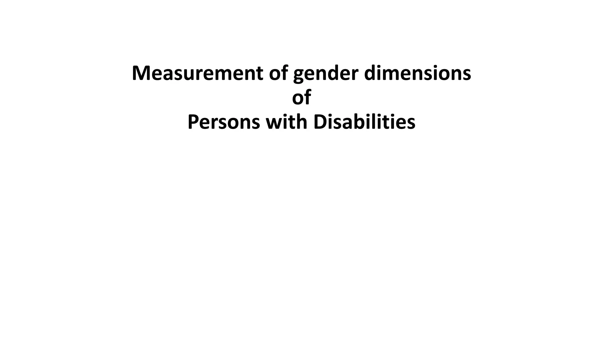 Gender and disability ppt | PPTX