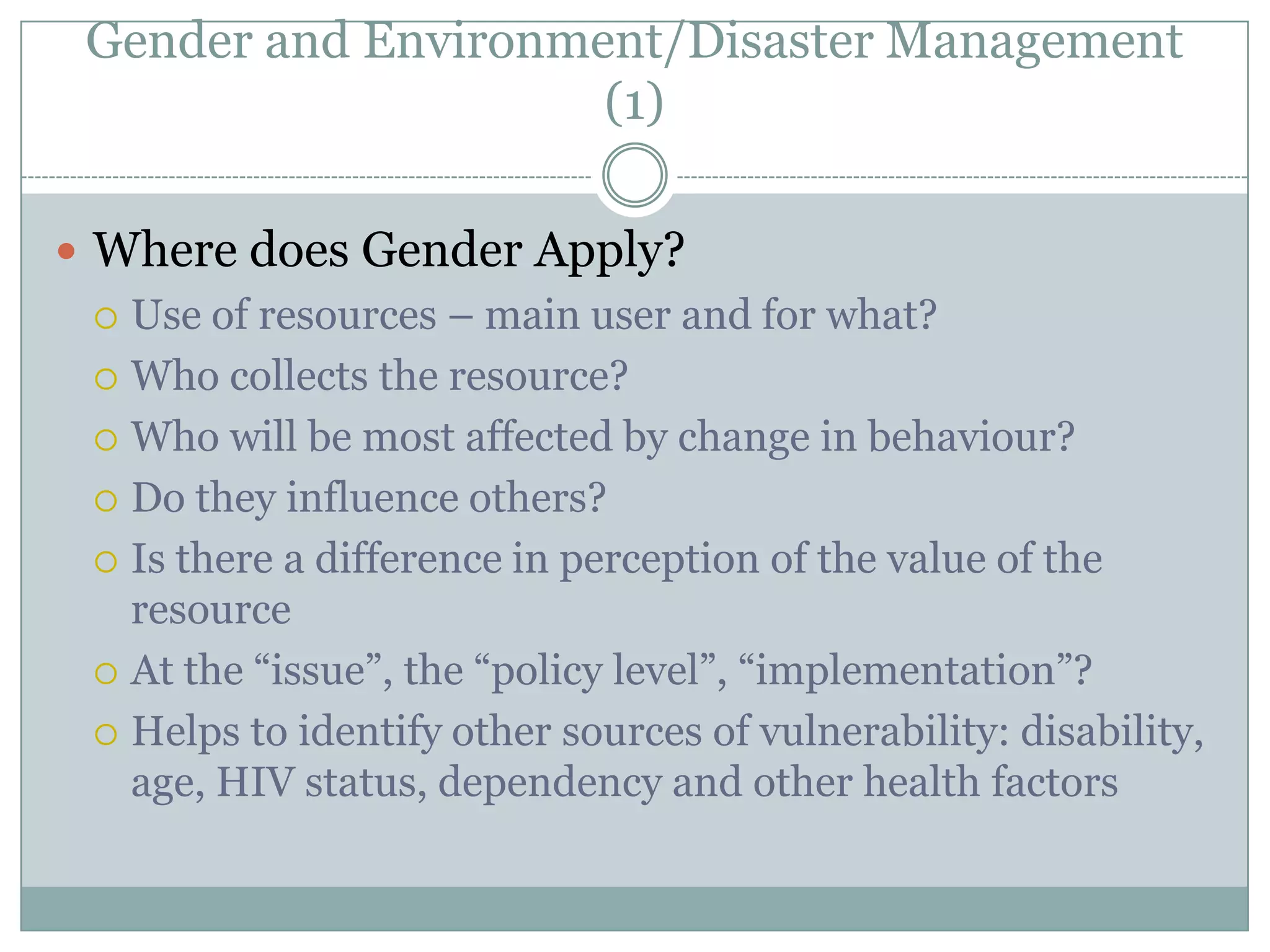 Gender And Disaster Risk Reduction Ifrc Caribbean | PPTX