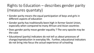 Gender and education | PPTX