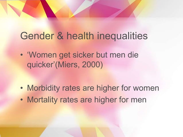 Gender and health | PPT | Free Download