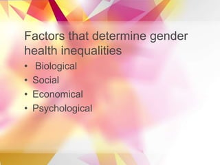 Gender and health | PPTX