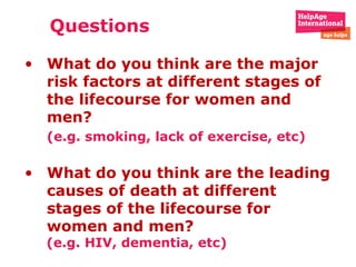 Gender, ageing and health | PPT