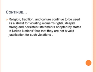 Gender and human rights | PPTX