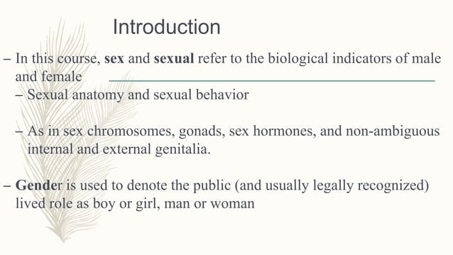 Gender And Human Sexuality Updated Pptx