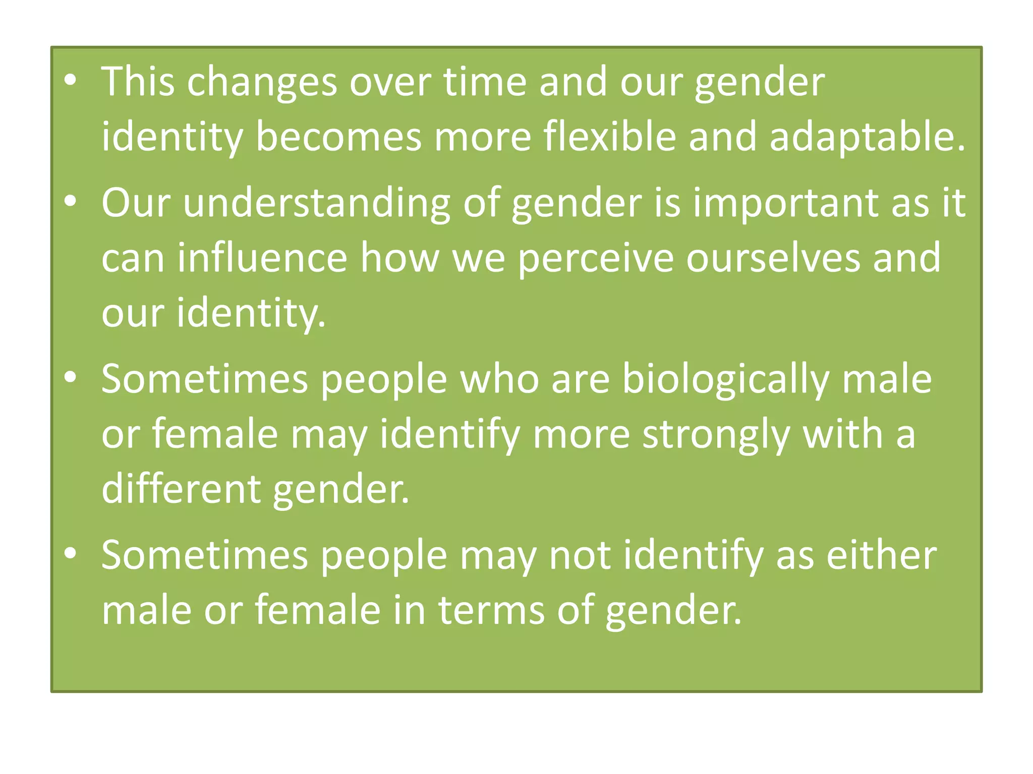 Gender and identity | PPTX