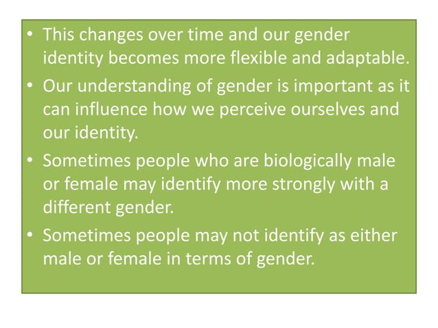 Gender and identity | PPTX
