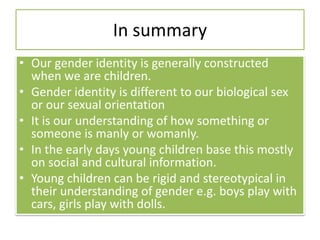 Gender and identity | PPTX