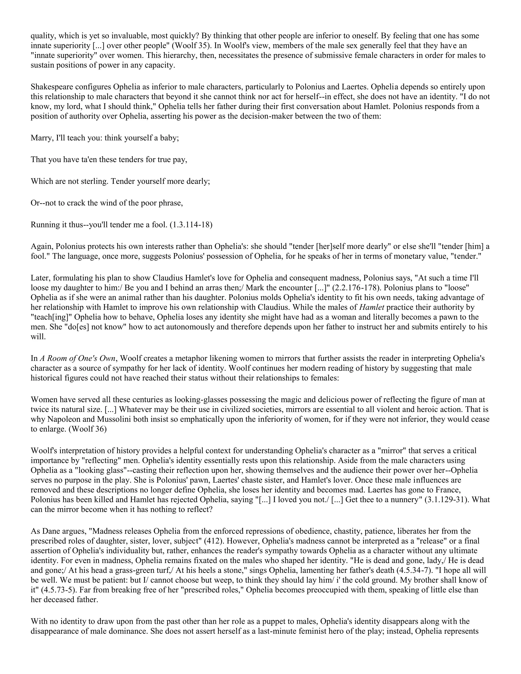 Gender and identity in hamlet | DOCX