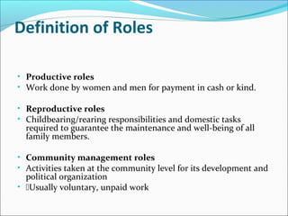 Gender and malaria 3rd june | PPT