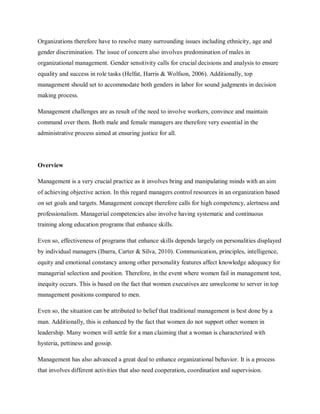 Gender and management | PDF