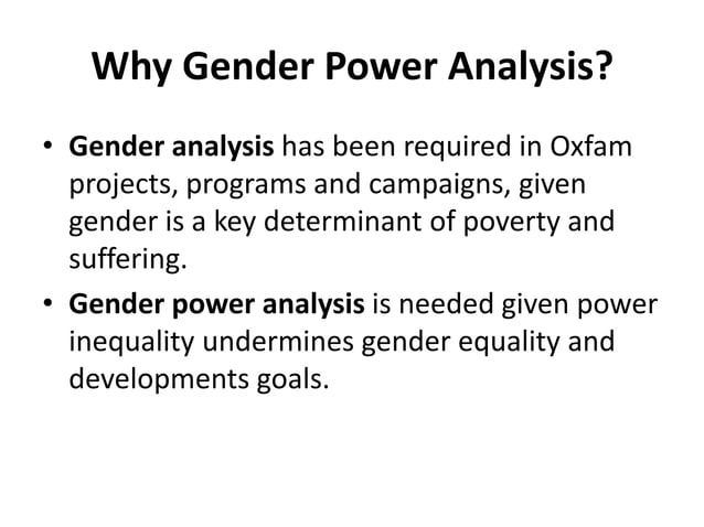 Gender and power analysis | PPTX