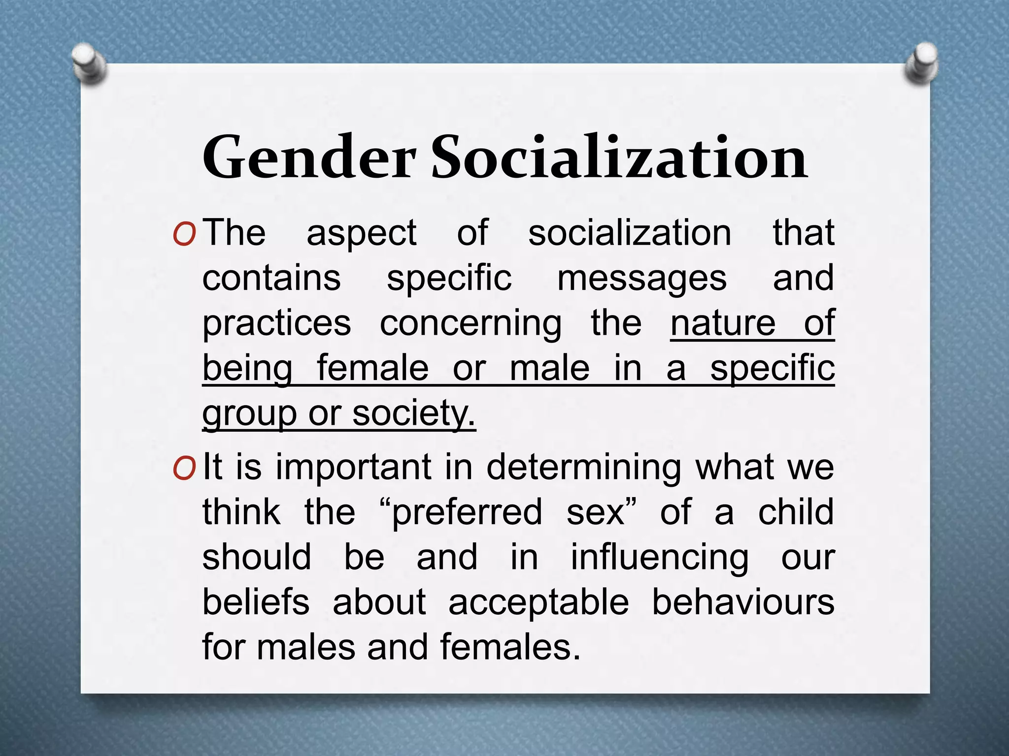 Gender and racial ethnic socialization | PPT