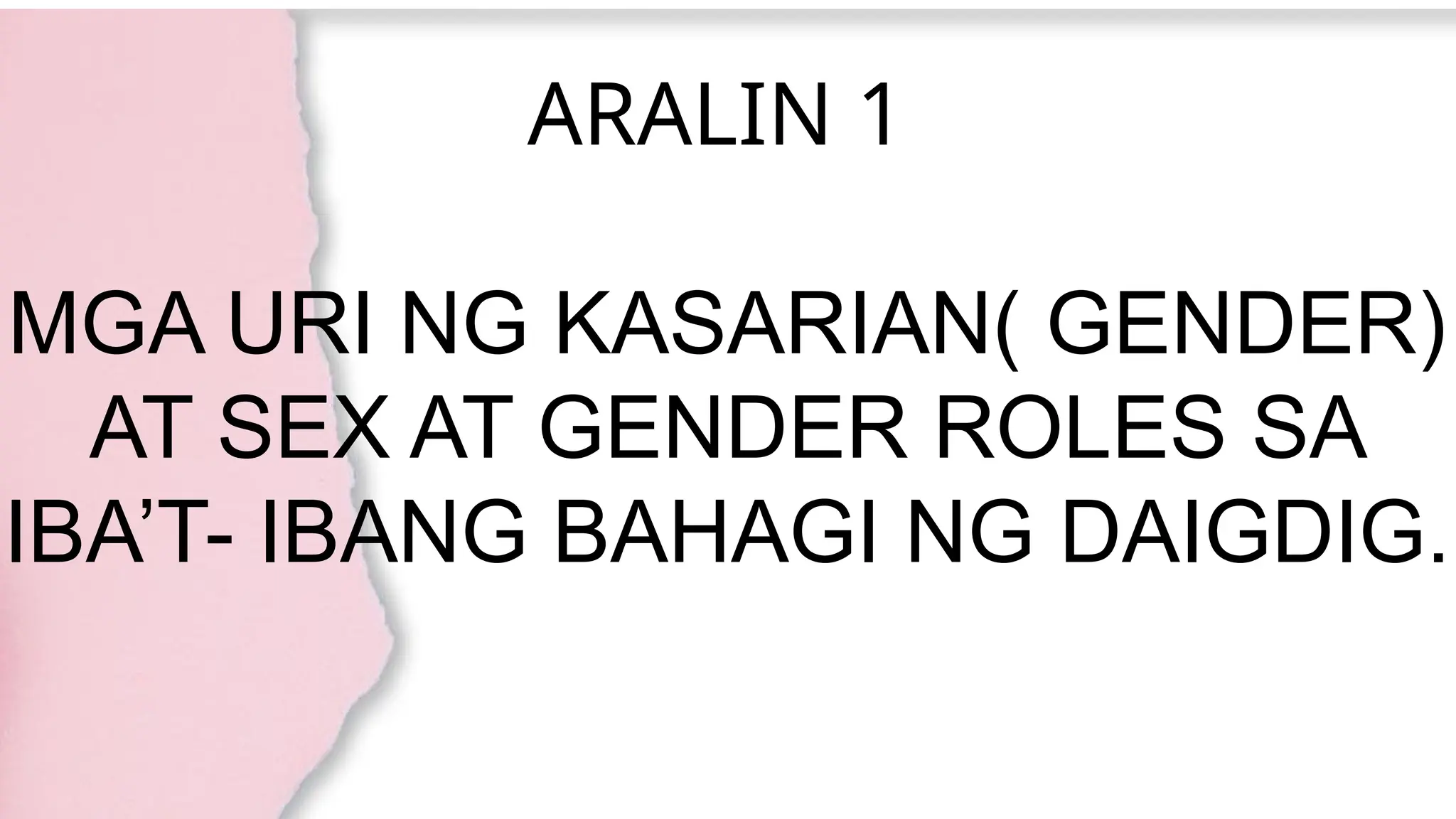 Gender And Sex Demo Pptx