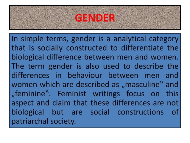 Gender And Sex Ppt Pptx