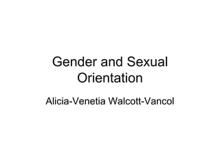 Gender and sexual orientation | PPT