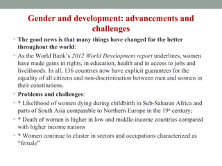 Gender and social development | PPT