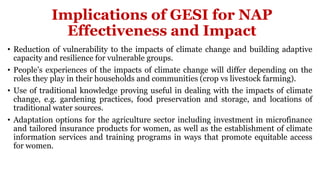 Integrating Gender Equality and Social Inclusion (GESI) in the NAP ...