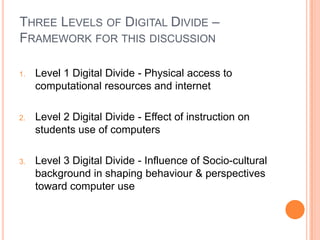 Gender and the digital divide | PPTX