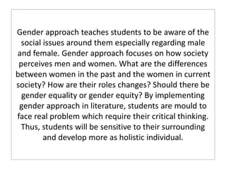 Gender approach | PPTX