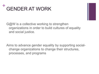 Gender At Work India Program | PPTX